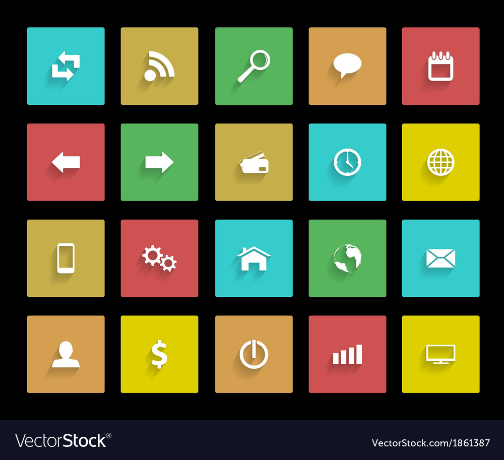 Web icons 2 Royalty Free Vector Image - VectorStock