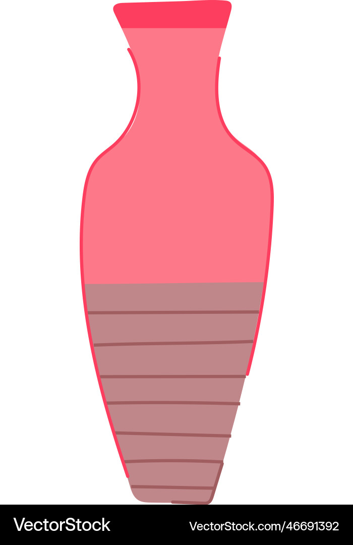 Beautiful vase flower cartoon Royalty Free Vector Image