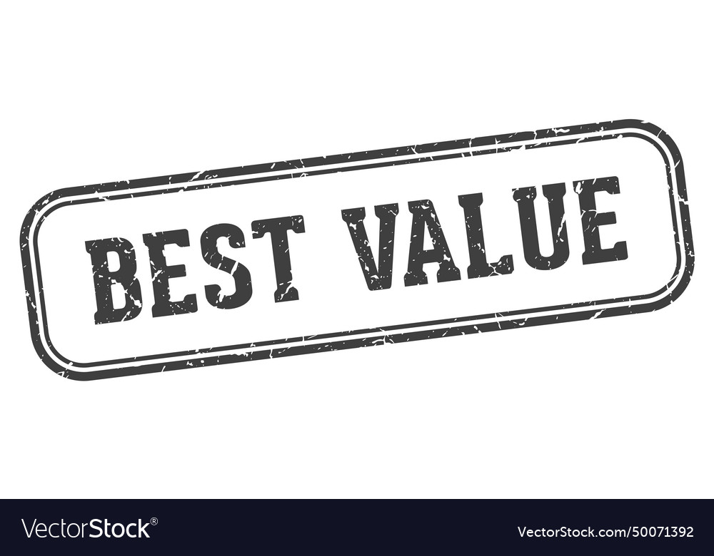 Best value stamp rectangular Royalty Free Vector Image