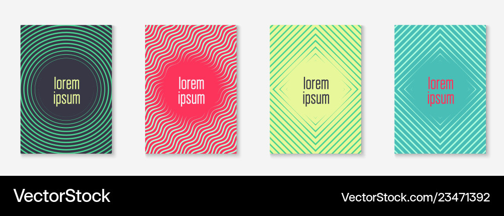 Design magazine cover as template with line Vector Image