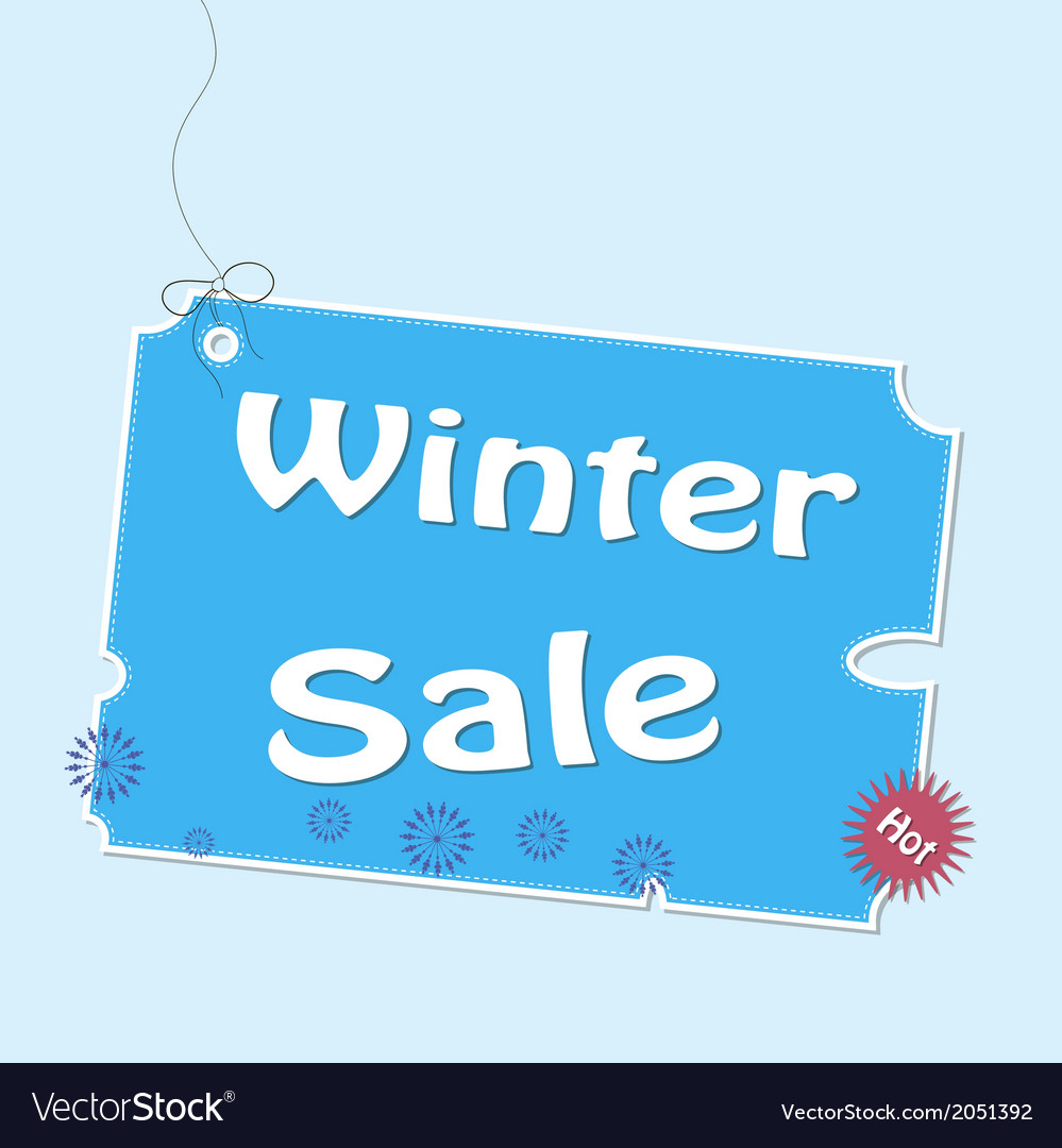 Discount winter labels Royalty Free Vector Image