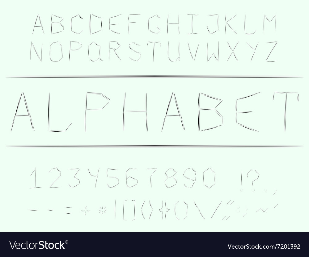 Font Royalty Free Vector Image - VectorStock