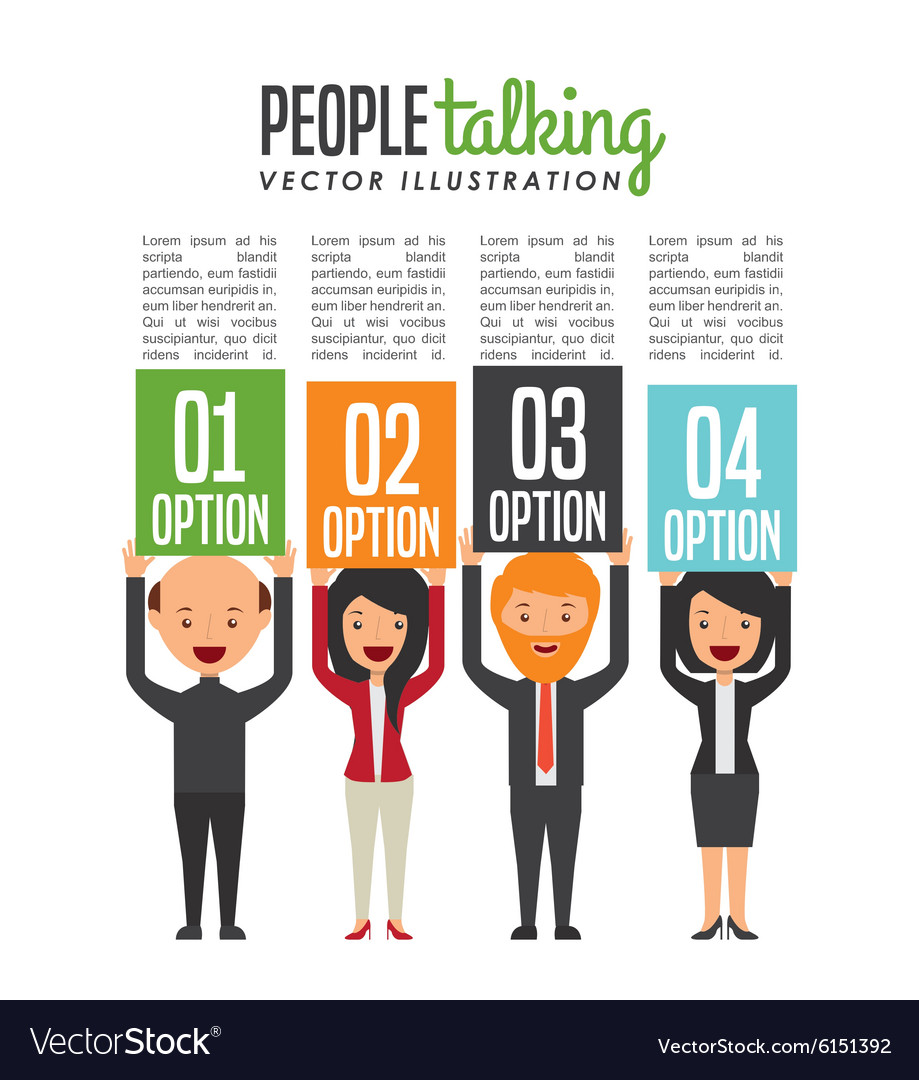 People talking Royalty Free Vector Image - VectorStock