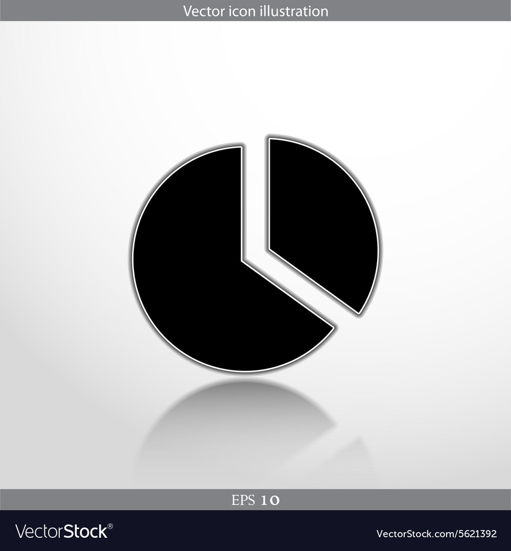 Pie chart web flat icon Royalty Free Vector Image
