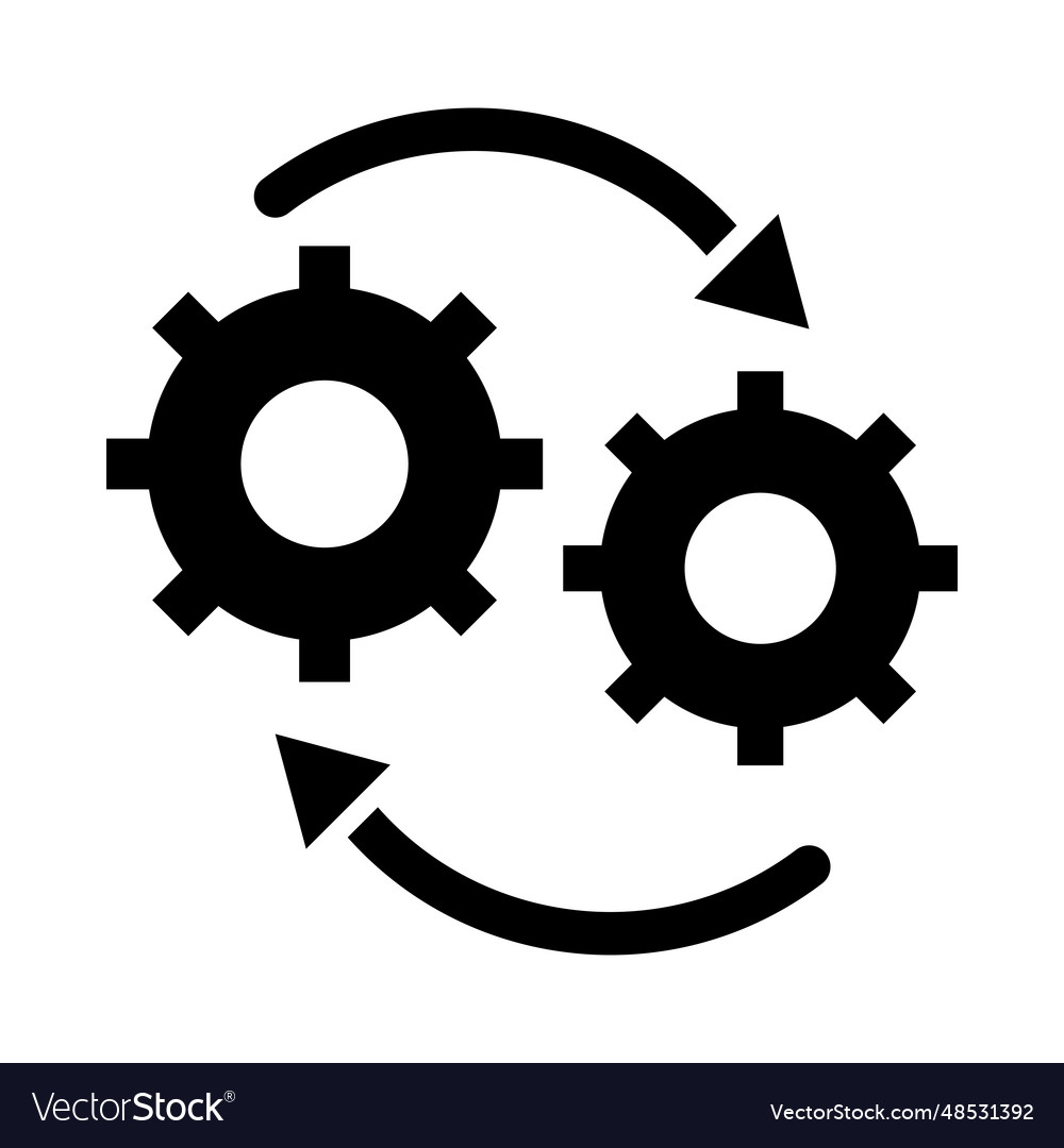 Process glyph icon for personal and commercial use