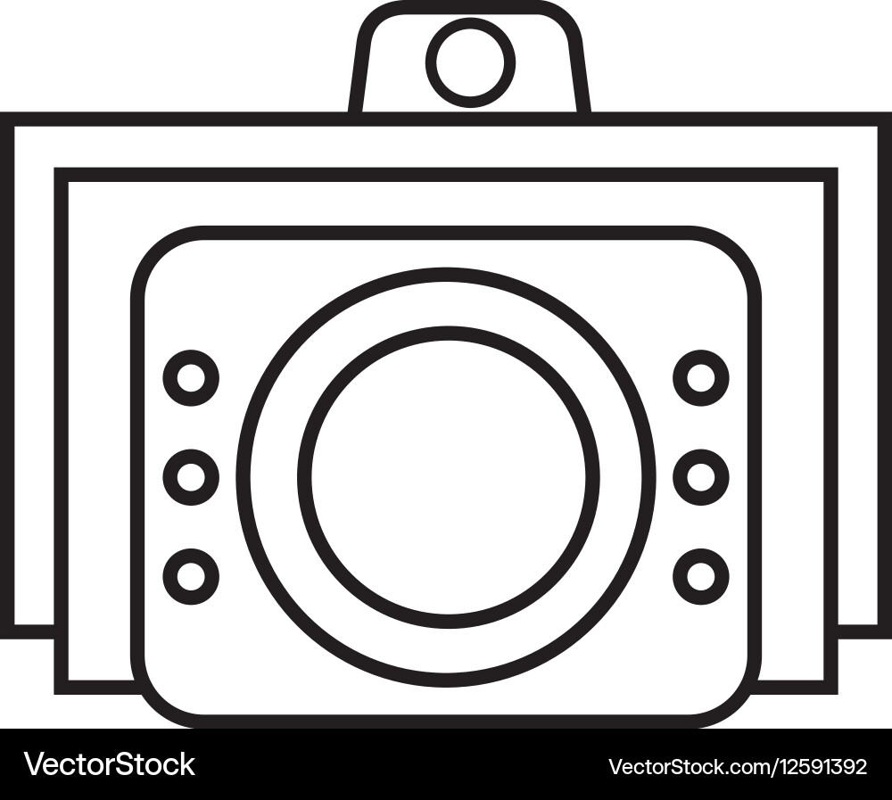 Retro photographic camera icon Royalty Free Vector Image