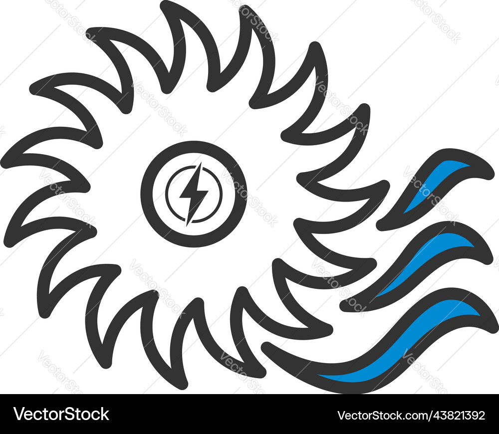 Water turbine icon Royalty Free Vector Image - VectorStock