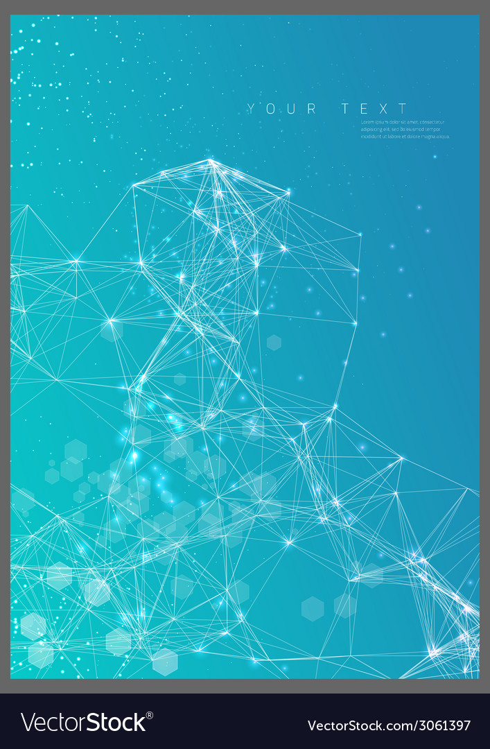 Abstract poster technological network Royalty Free Vector