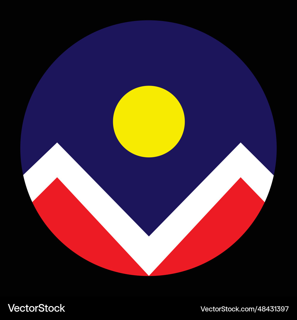 Badge city denver flag isolated Royalty Free Vector Image