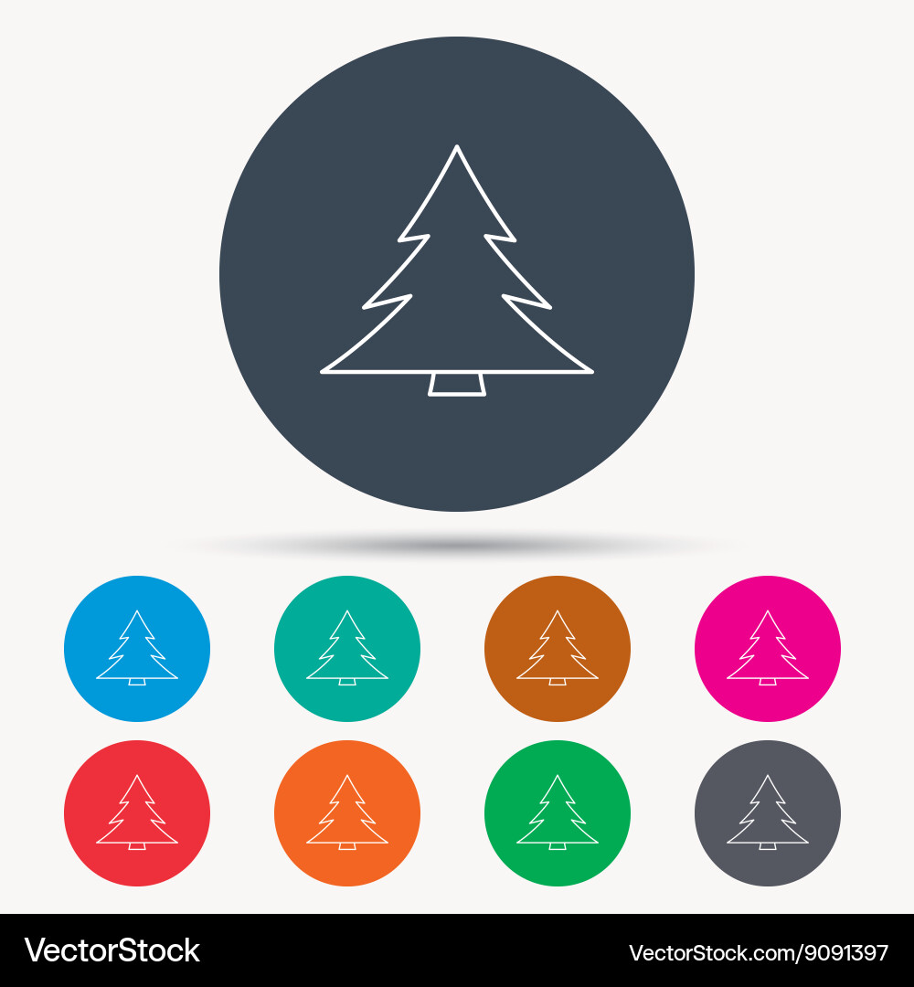 Christmas tree icon forest or nature sign Vector Image