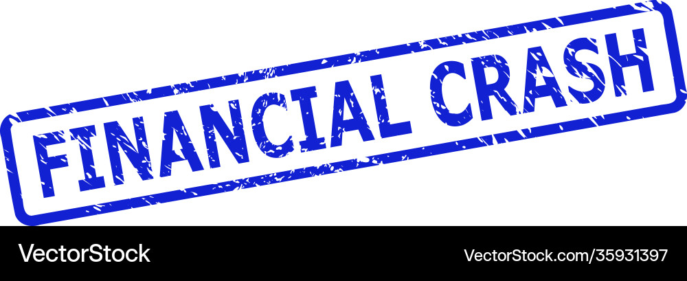 Financial crash stamp with unclean style Vector Image