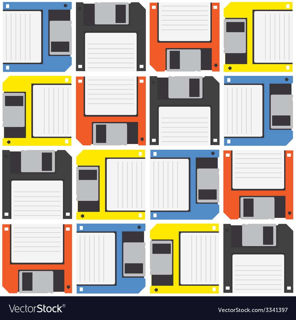 Floppy diskette pattern Royalty Free Vector Image