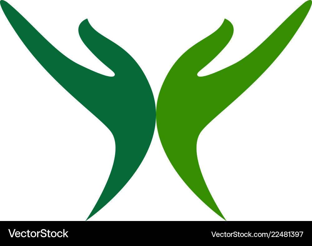 Hand help logo and symbols template icons Vector Image