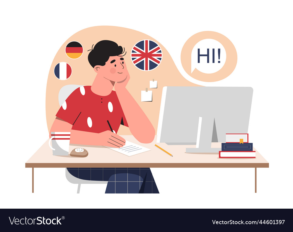 Learn foreign language Royalty Free Vector Image