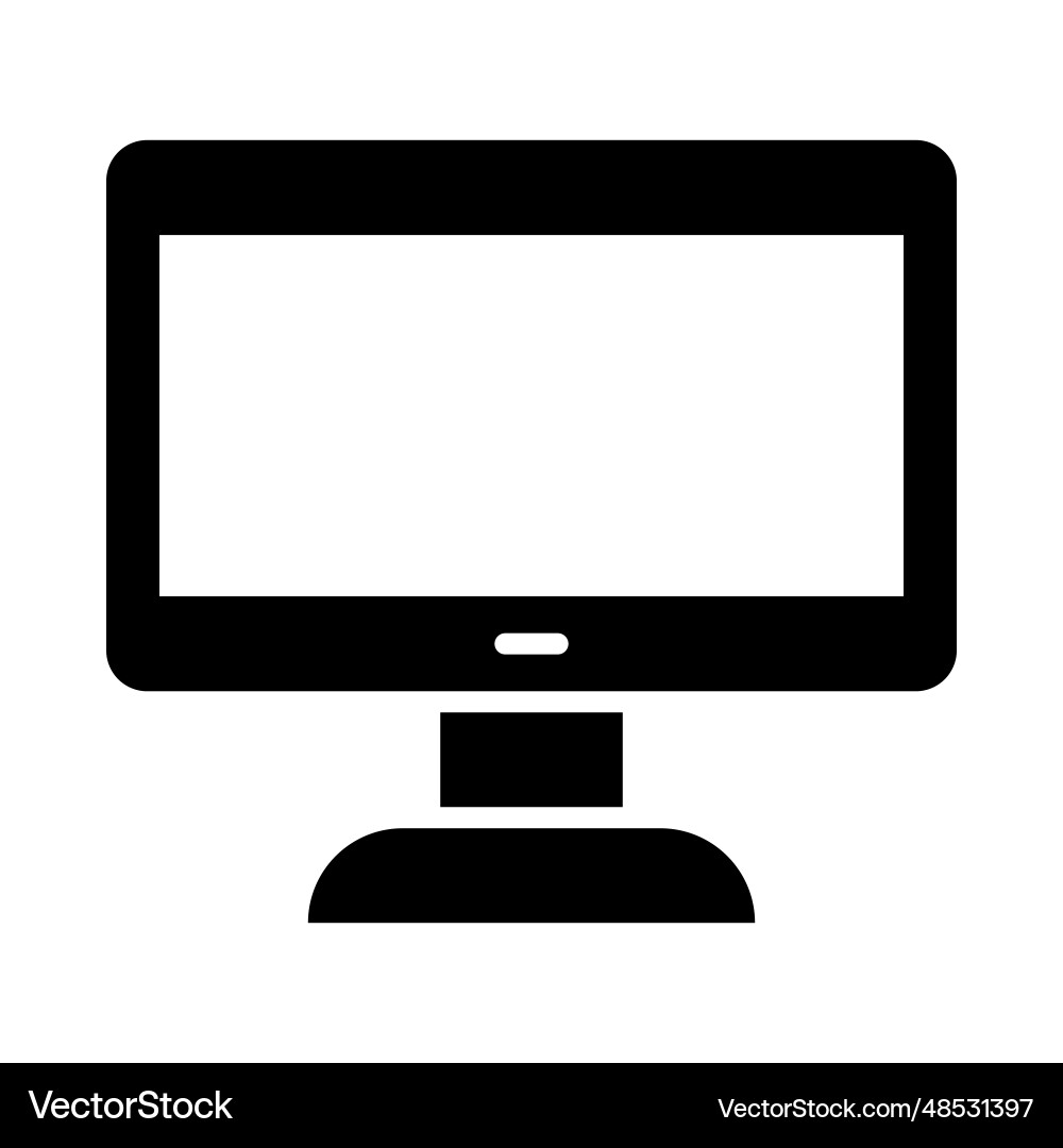 Monitor glyph icon for personal and commercial use