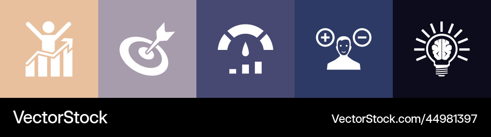 Motivation icons infographic design template Vector Image