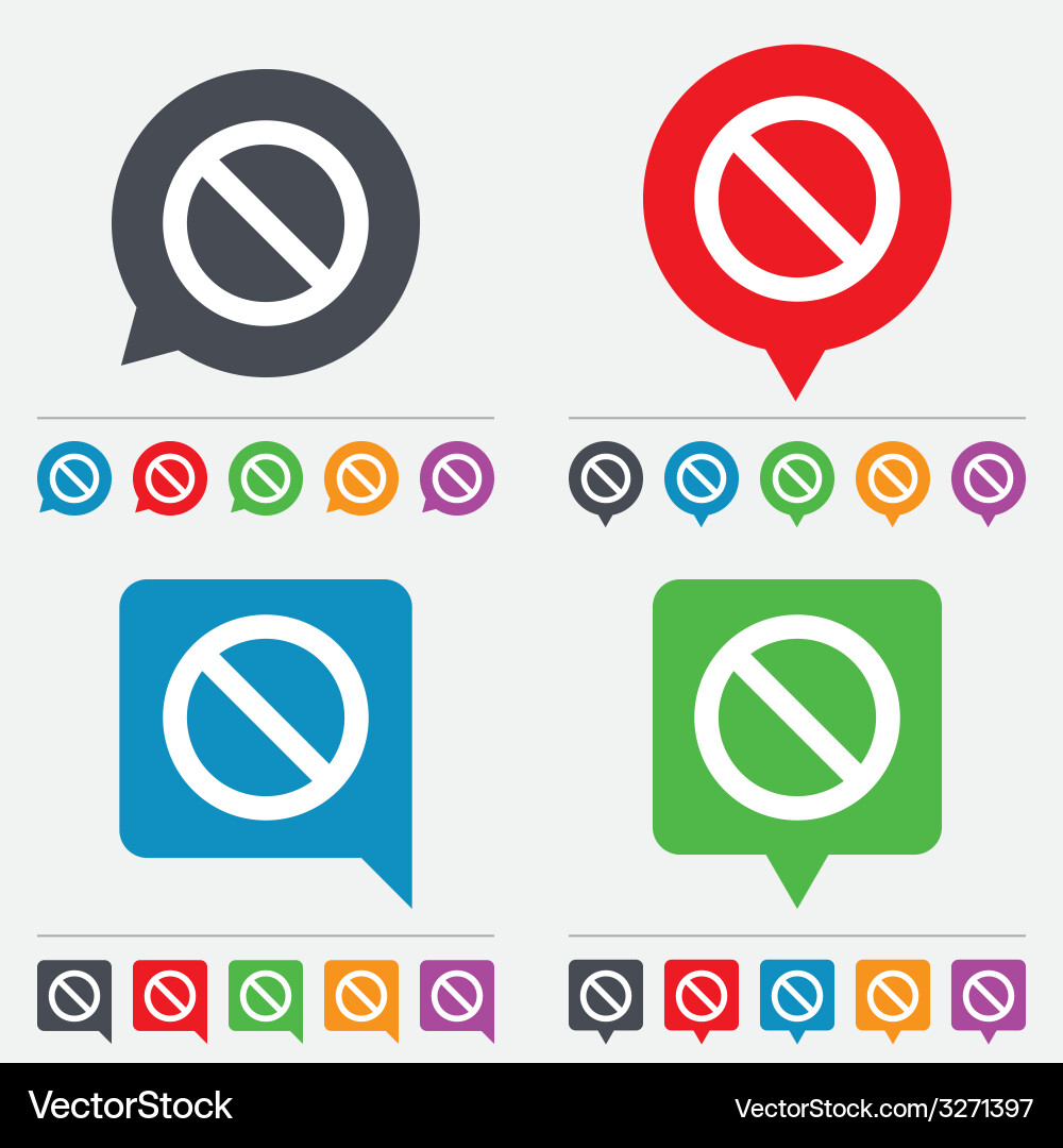 Stop sign icon prohibition symbol Royalty Free Vector Image