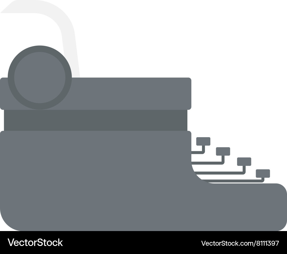 Typewriter with sheet of paper Royalty Free Vector Image