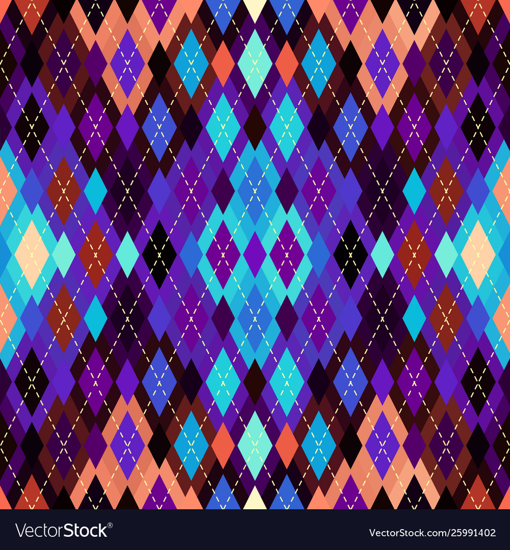 Argyle seamless pattern background Royalty Free Vector Image
