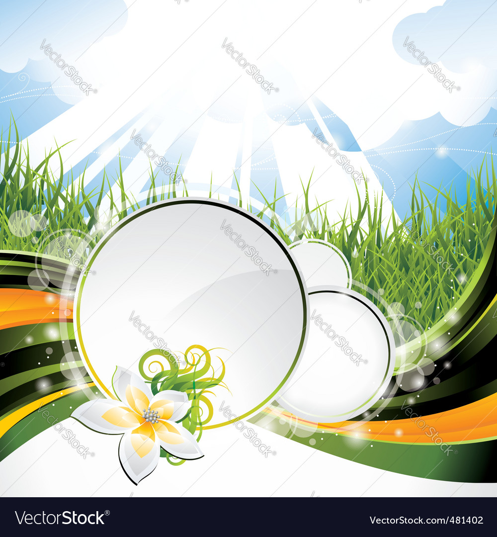 Background design on a spring Royalty Free Vector Image