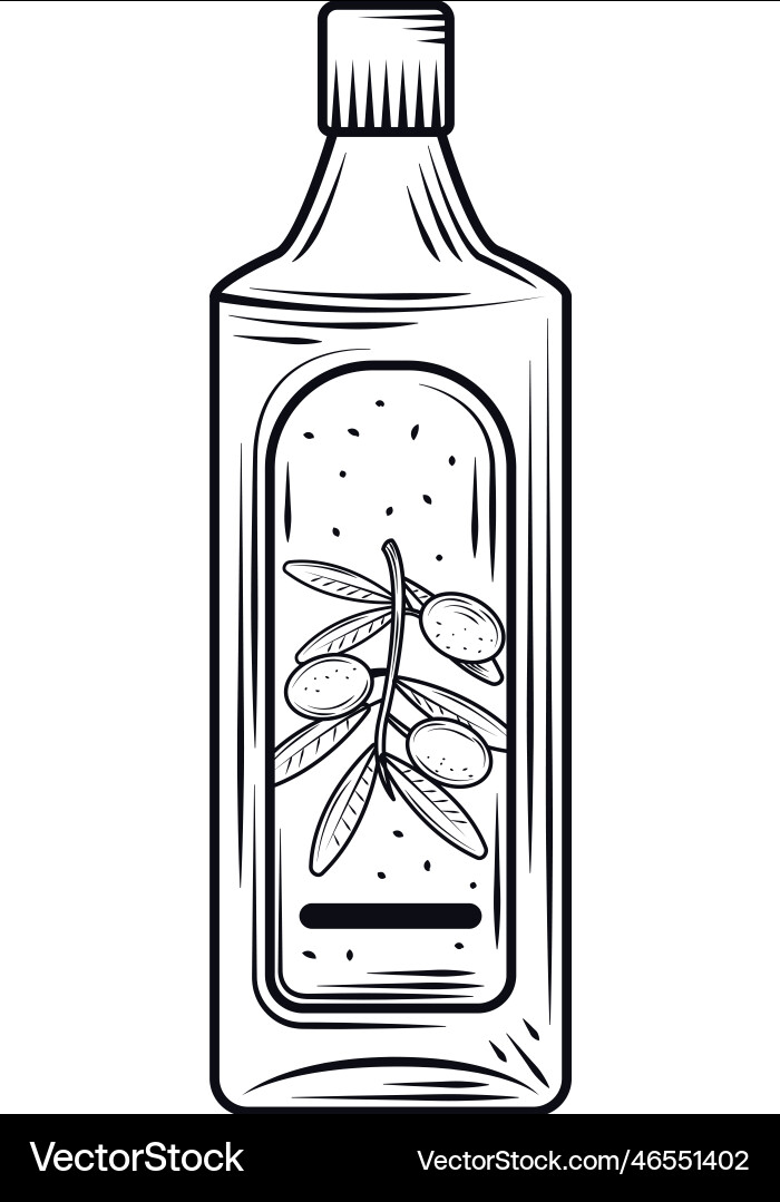 Bottle of olive oil Royalty Free Vector Image - VectorStock