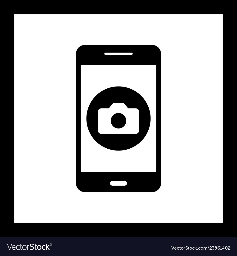 Camera mobile application icon Royalty Free Vector Image