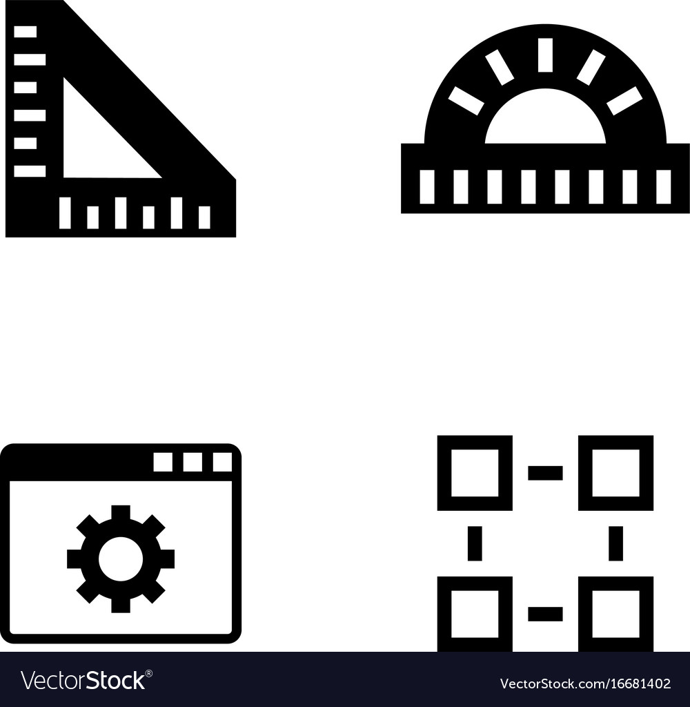 Engineering instruments simple related Royalty Free Vector