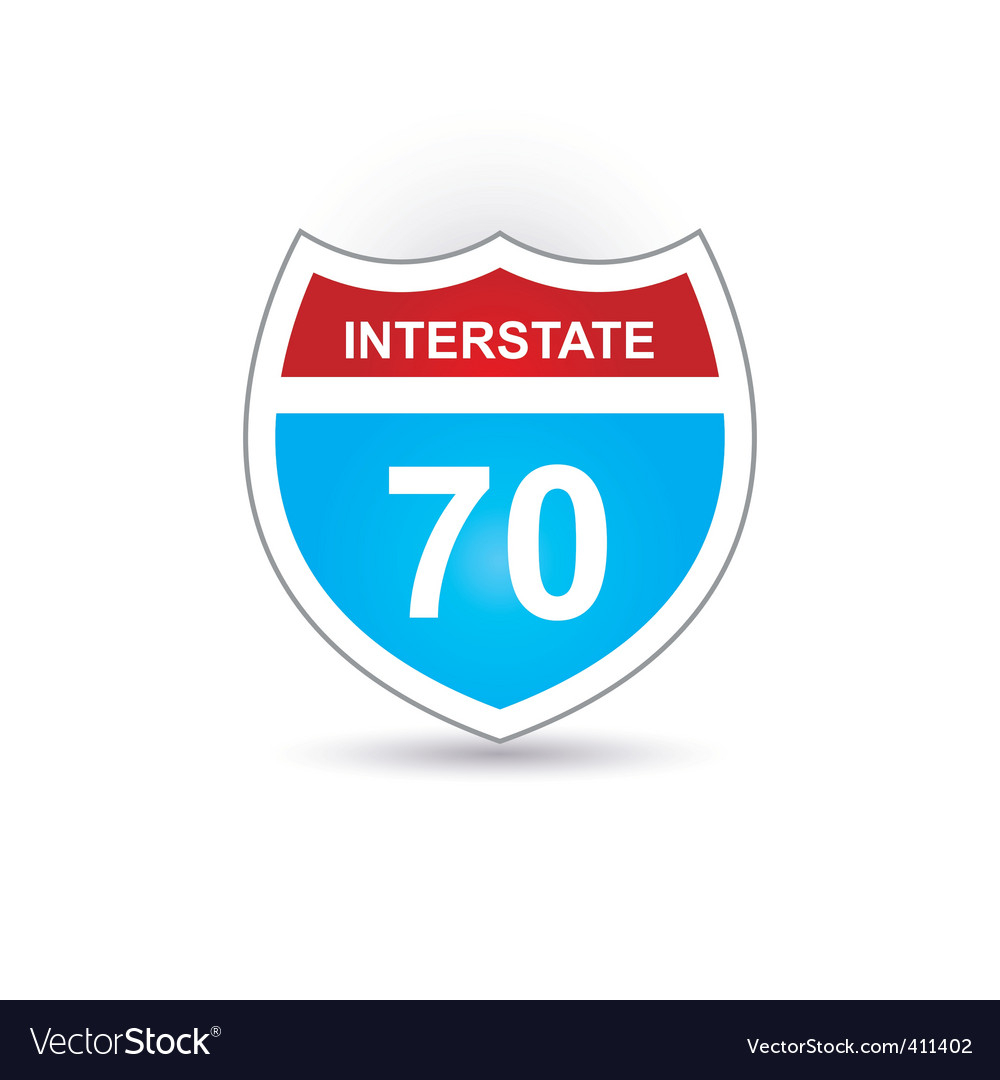 Interstate 70 Royalty Free Vector Image - VectorStock