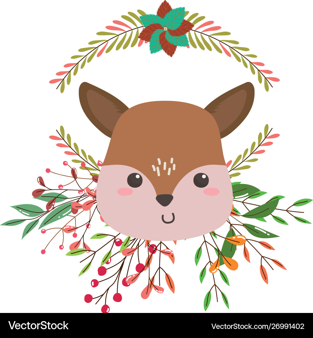 Isolated reindeer cartoon design Royalty Free Vector Image