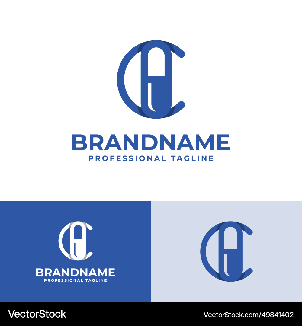 Letter c capsule logo suitable for business Vector Image