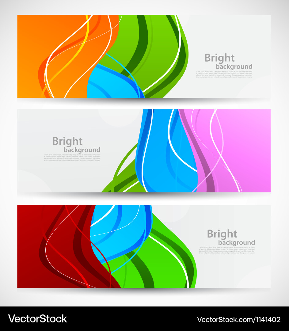 Set of colorful banners Royalty Free Vector Image