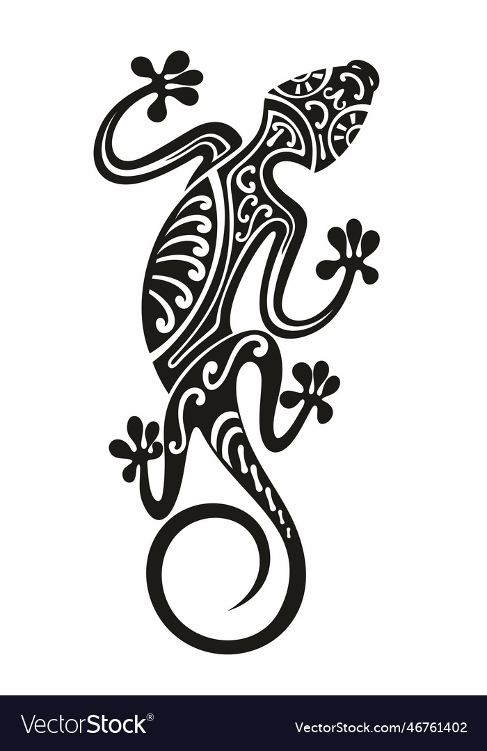 Stylized lizard Royalty Free Vector Image - VectorStock