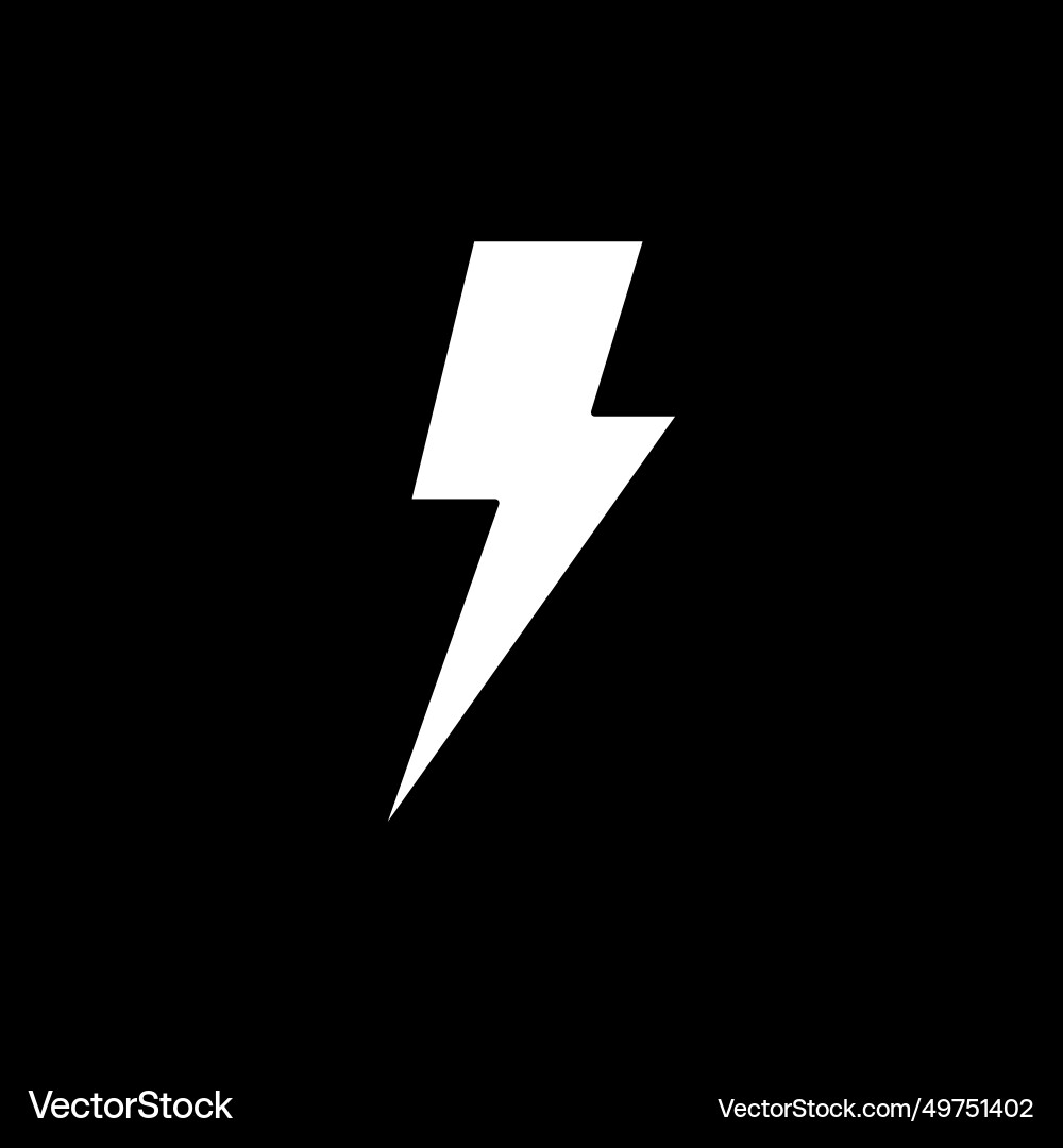 Thunderbolt icon logo image Royalty Free Vector Image