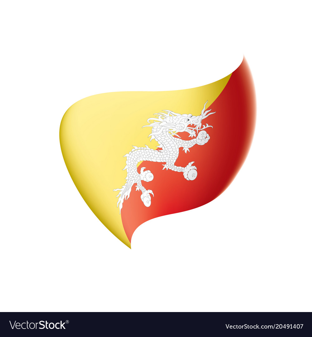 Bhutan flag Royalty Free Vector Image - VectorStock