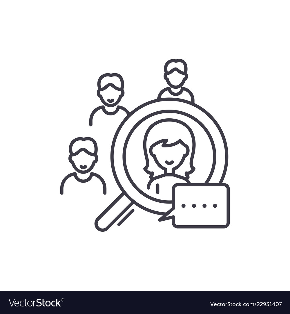 Candidate selection line icon concept candidate Vector Image Candidate selection line icon concept candidate Vector Image