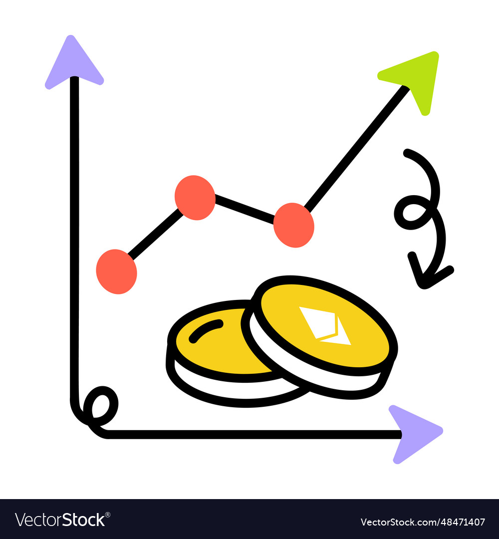 Crypto growth Royalty Free Vector Image - VectorStock