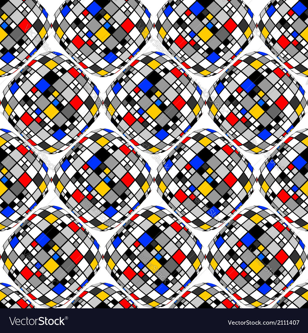 Design Seamless Colorful Mosaic Geometric Pattern Vector Image