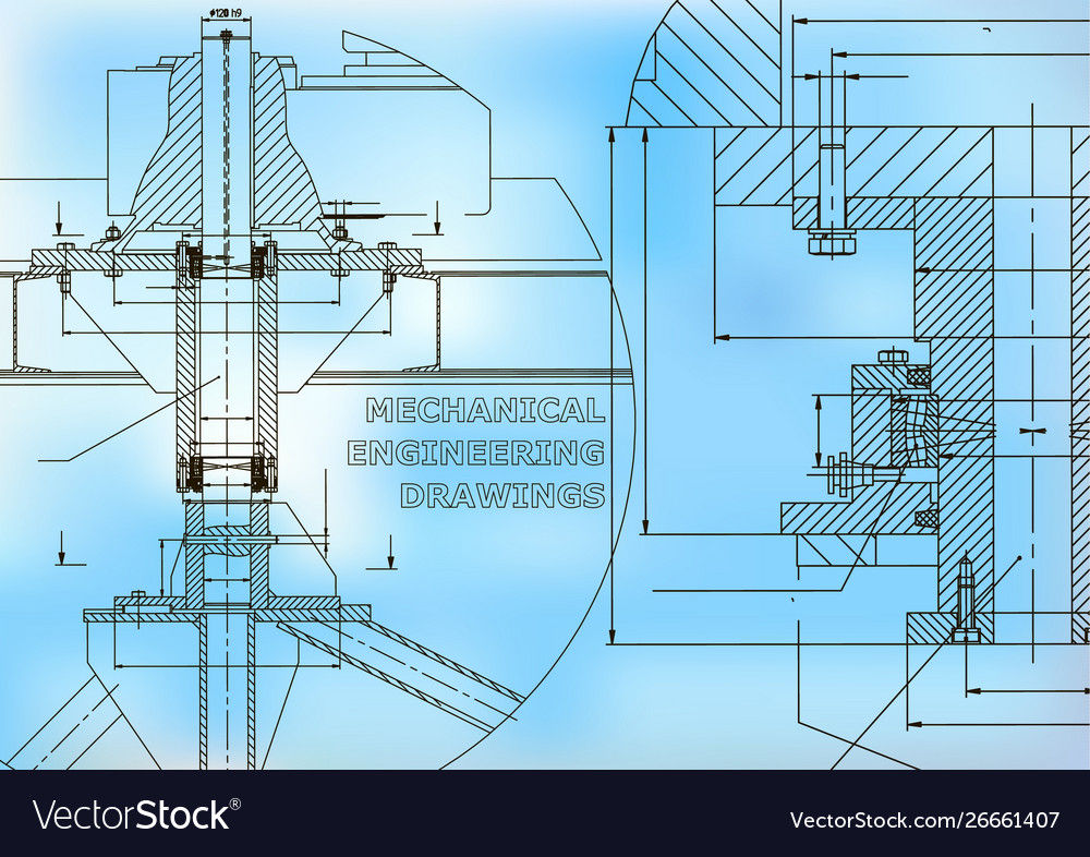 Mechanical engineering technical backgrounds Vector Image