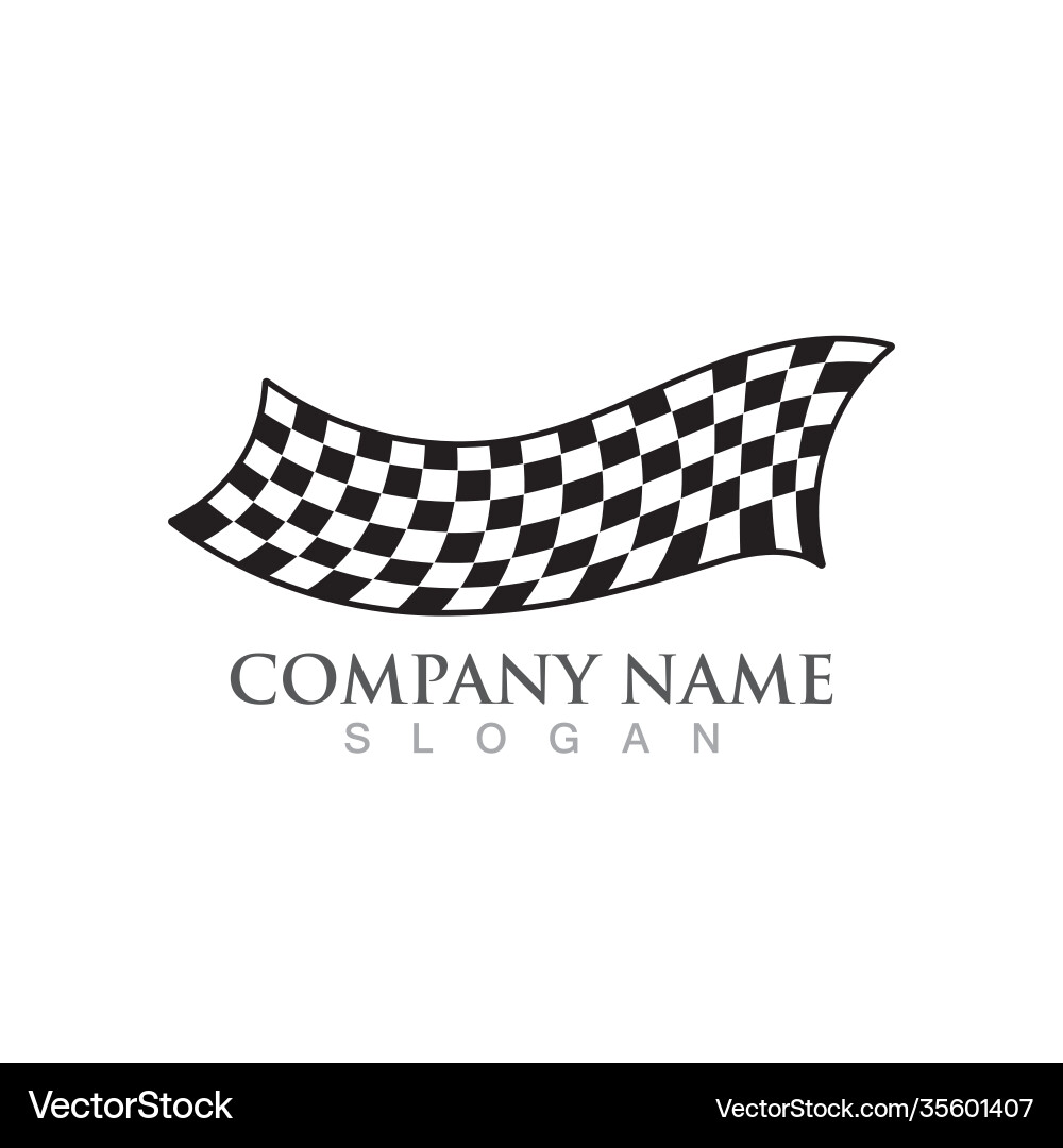 Race flag logo and symbol design Royalty Free Vector Image