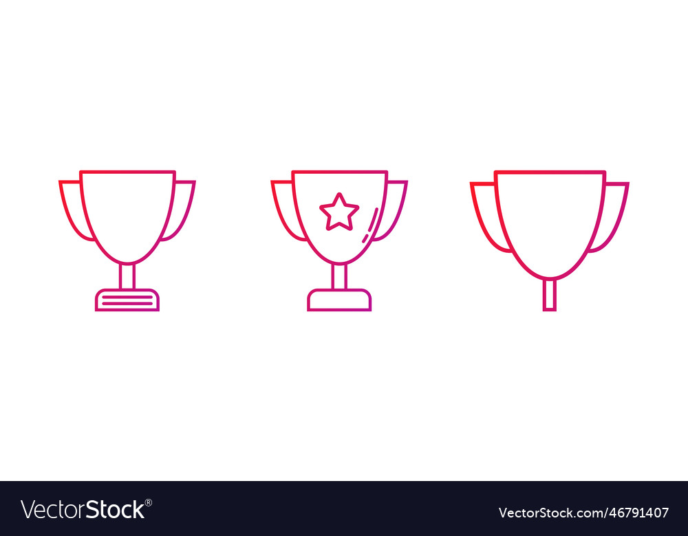 Trophy gradient icon Royalty Free Vector Image
