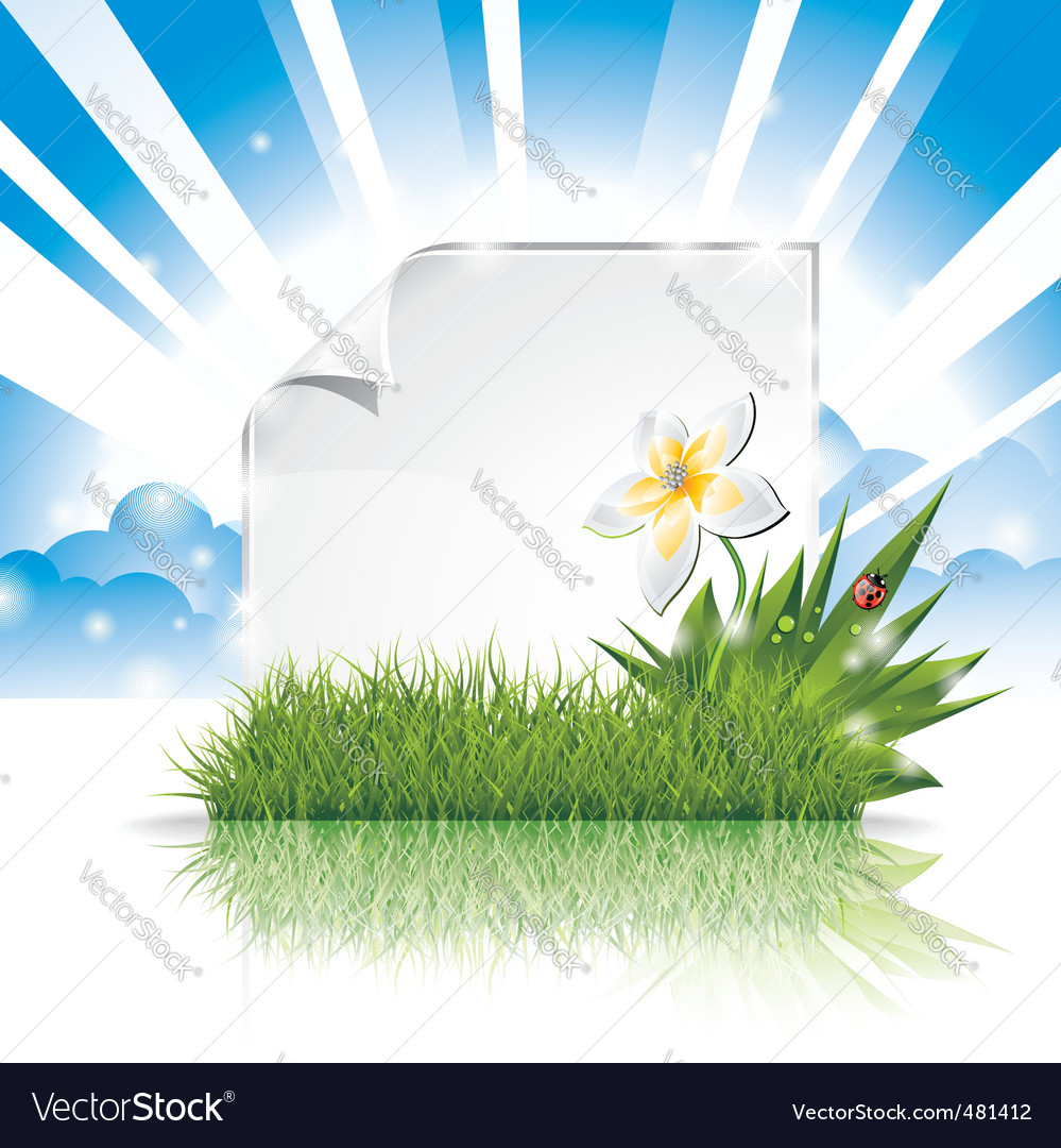 Background design on a spring Royalty Free Vector Image