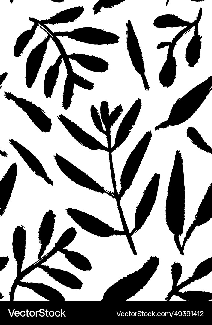 Floral abstract hand drawn flower seamless Vector Image