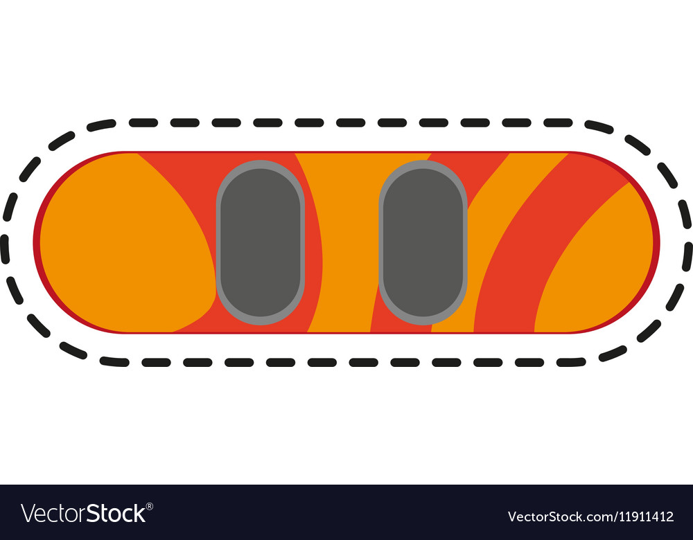 Isolated snowboard of winter sport design Vector Image