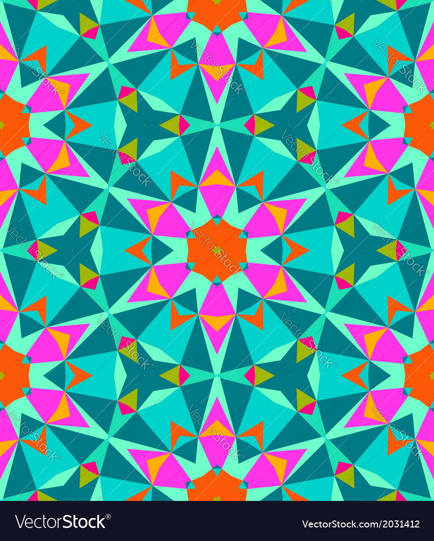 Multicolor geometric pattern in bright color Vector Image