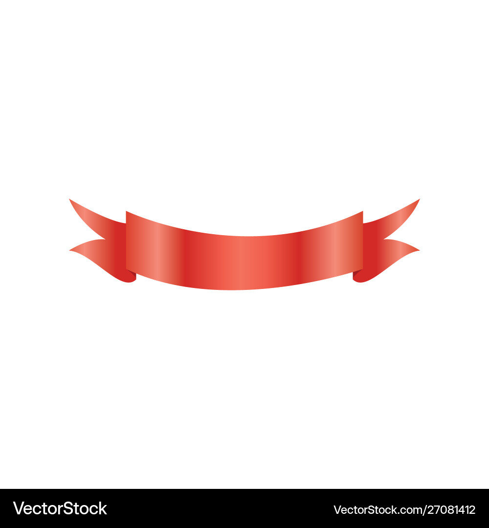 Ribbon decoration design banner element emblem Vector Image