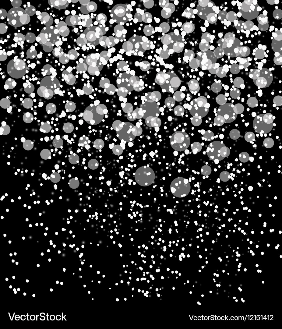 Snow on black background abstract christmas Vector Image