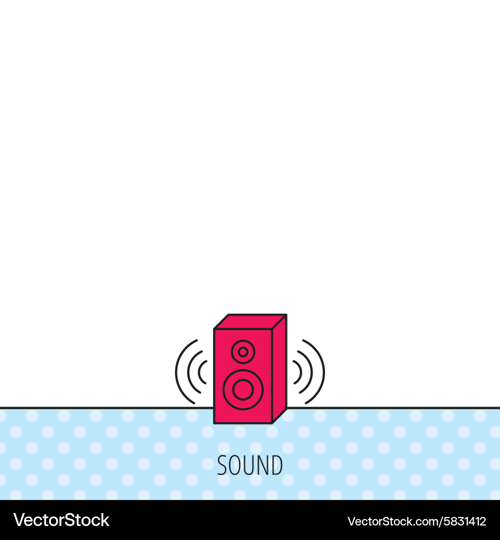 Sound icon musical speaker sign Royalty Free Vector Image