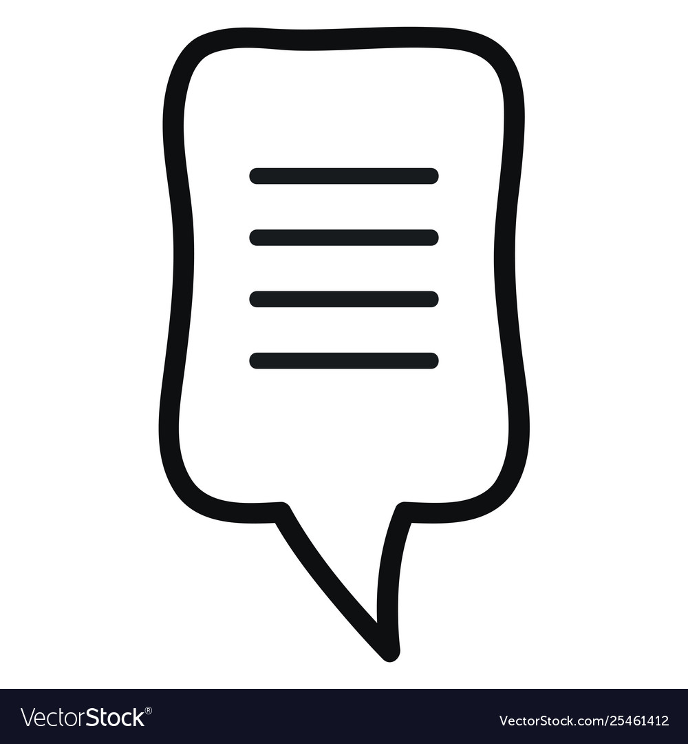 Speech Bubble Message Monochrome Icon Royalty Free Vector