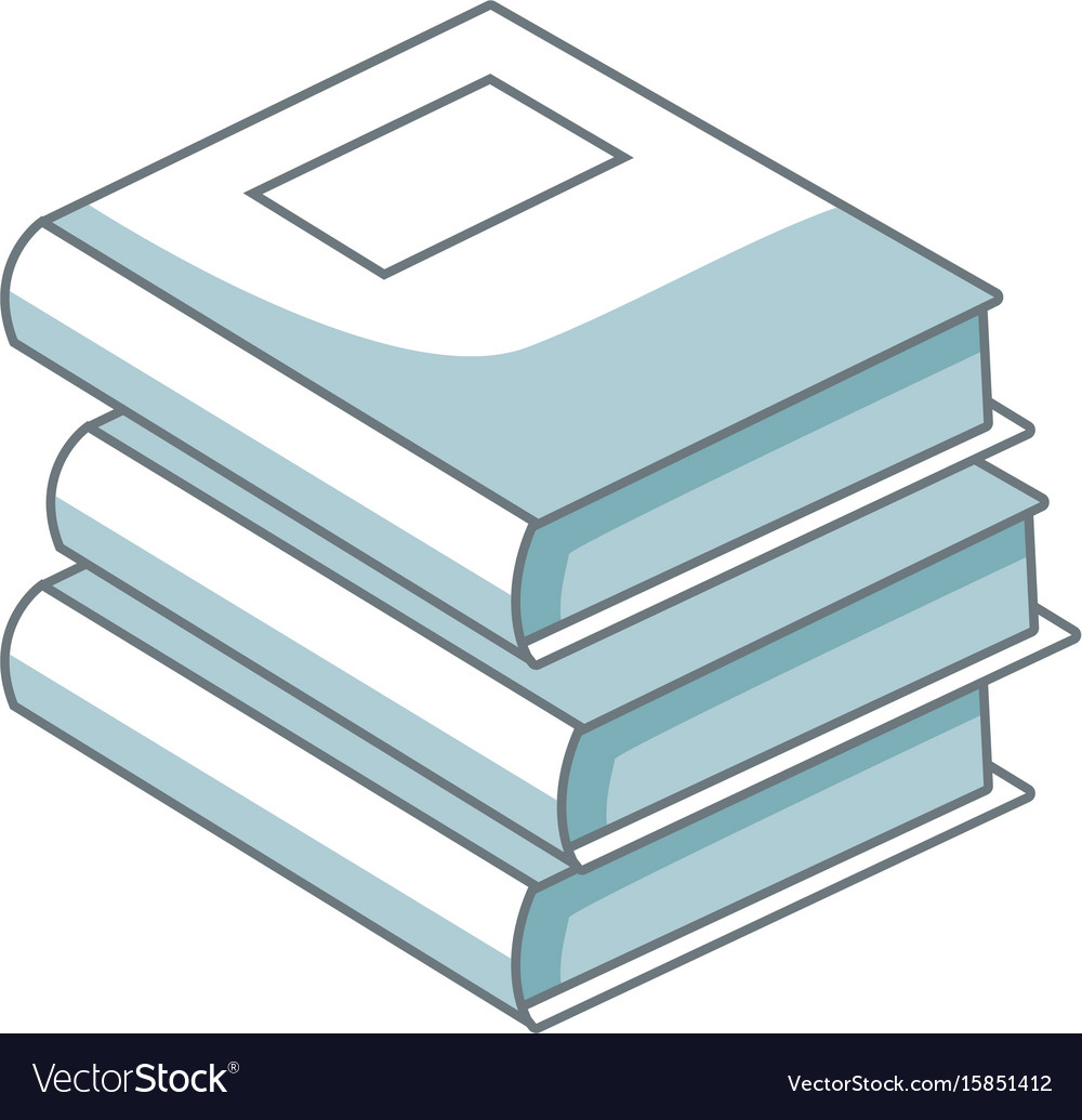 Stack books literature library learn read Vector Image