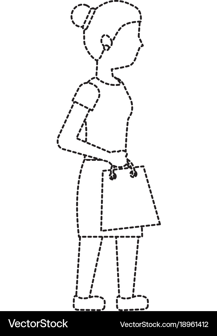 Woman shopping icon image Royalty Free Vector Image